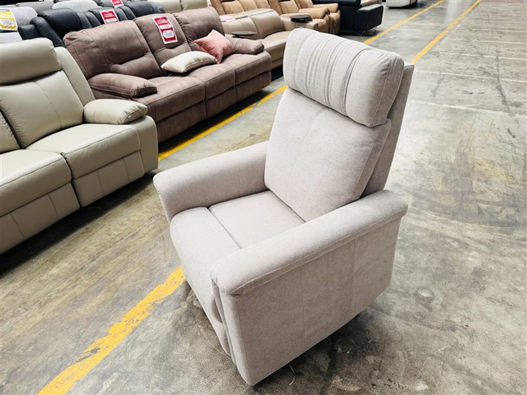 Light Grey Fabric Dual Motor Lift Chair - Seconds Furniture