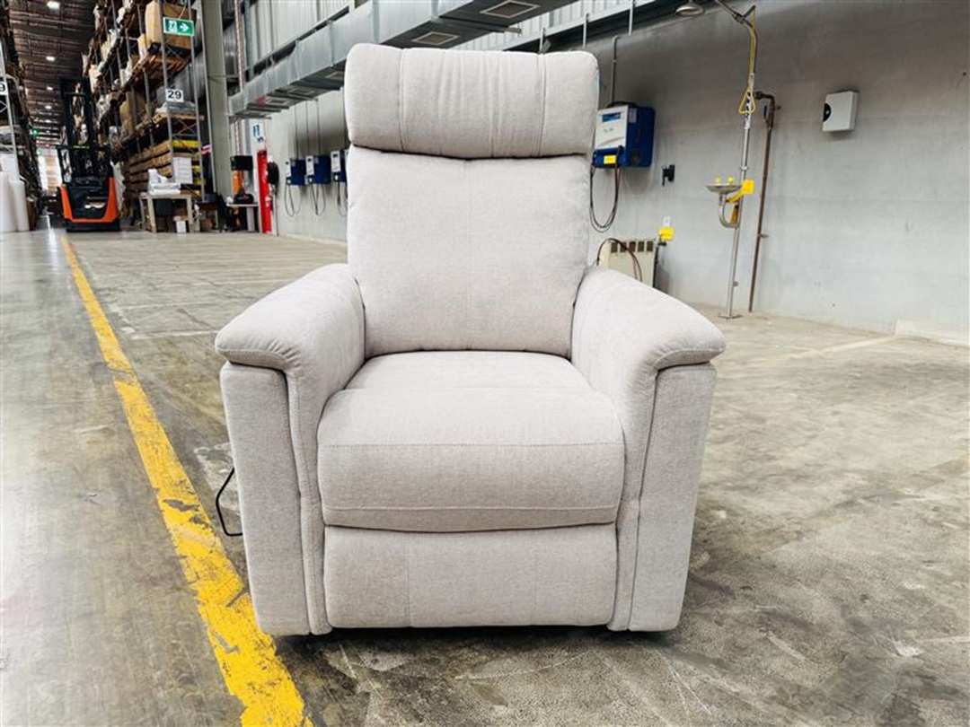 Light Grey Fabric Dual Motor Lift Chair - Seconds Furniture