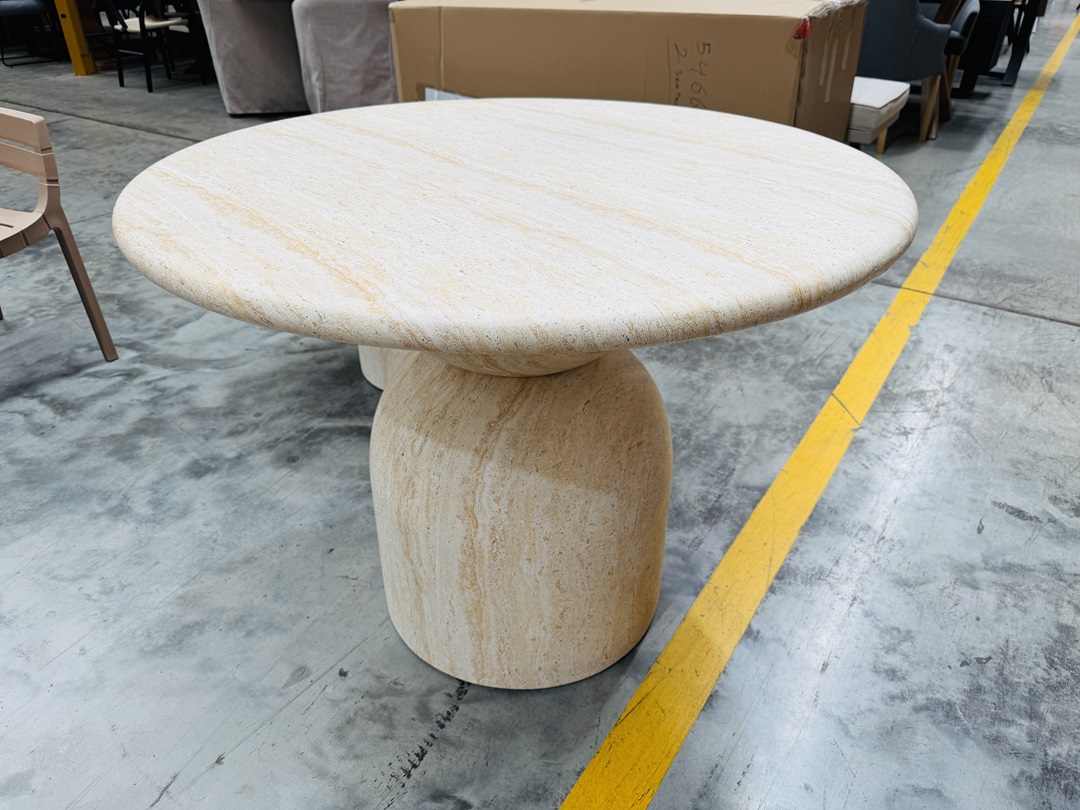 100cm Cement Outdoor Dining Table - Seconds Furniture
