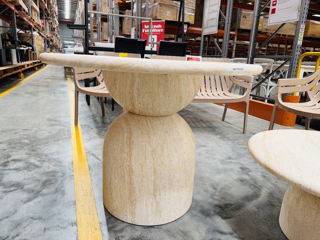 100cm Cement Outdoor Dining Table - Seconds Furniture